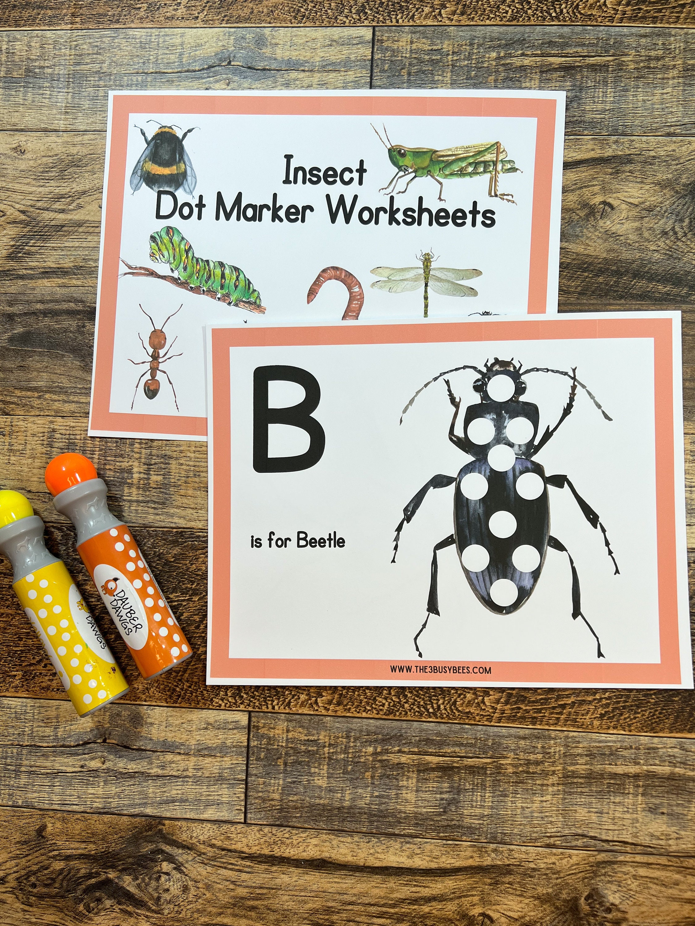 Insect Dot Marker Sheets Montessori Printable Do-a-dots - Etsy