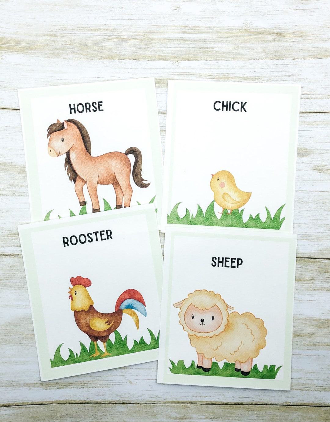 Barnyard Printable Flash Cards • Montessori Printable • Educational ...