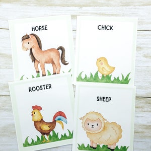 Barnyard Printable Flash Cards • Montessori Printable • Educational ...