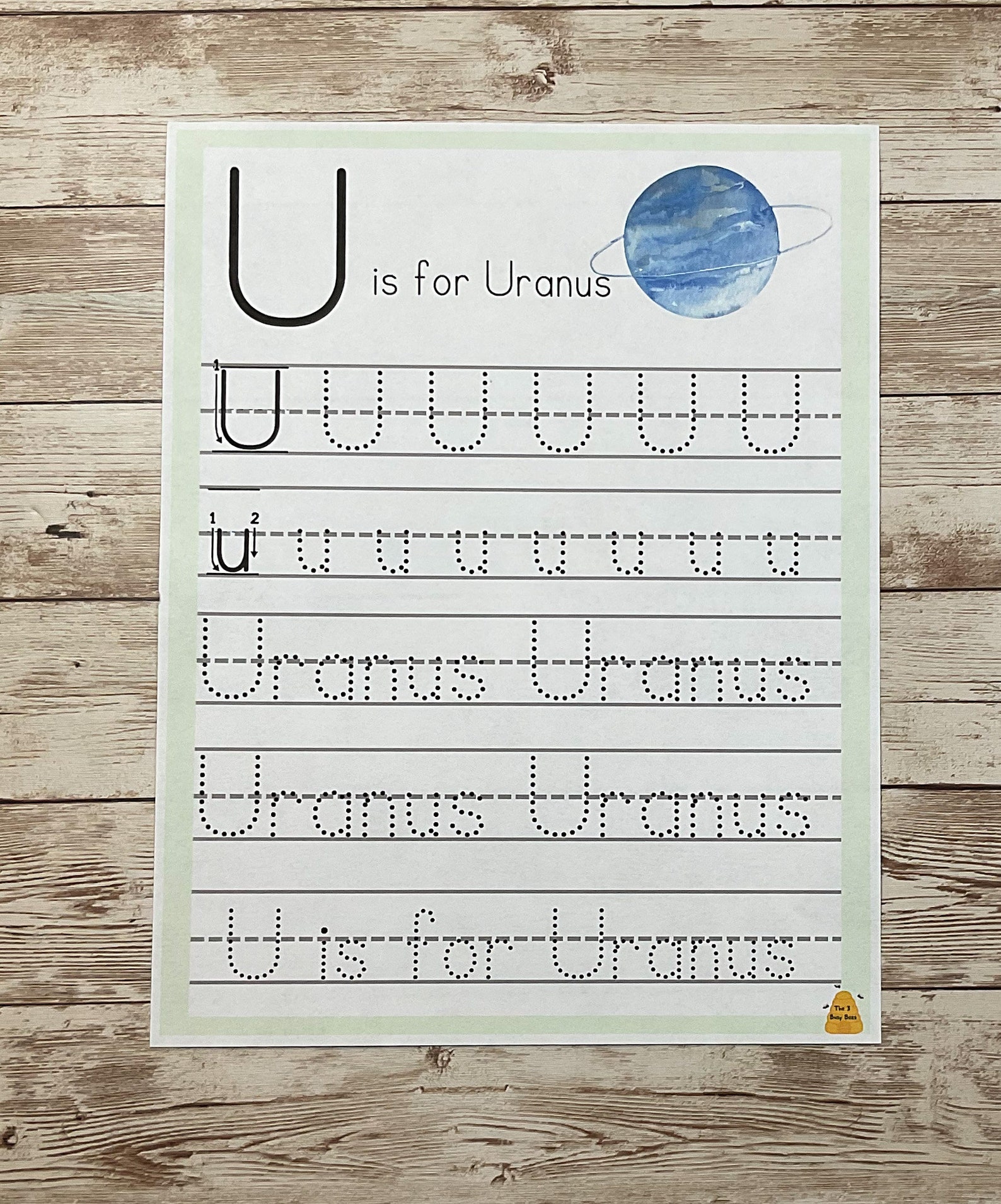 Solar System Letter and Word Tracing Solar System Learning - Etsy