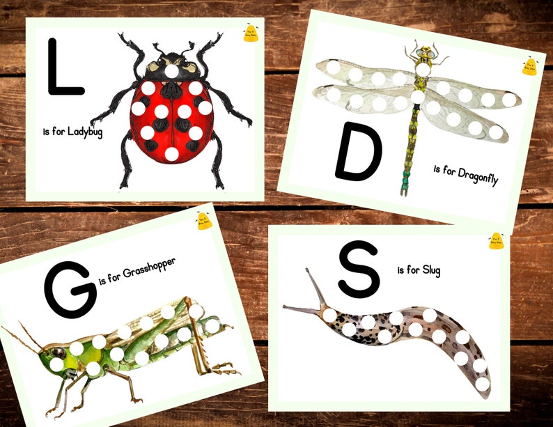 Insect Dot Marker Sheets Montessori Printable Do-a-dots | Etsy