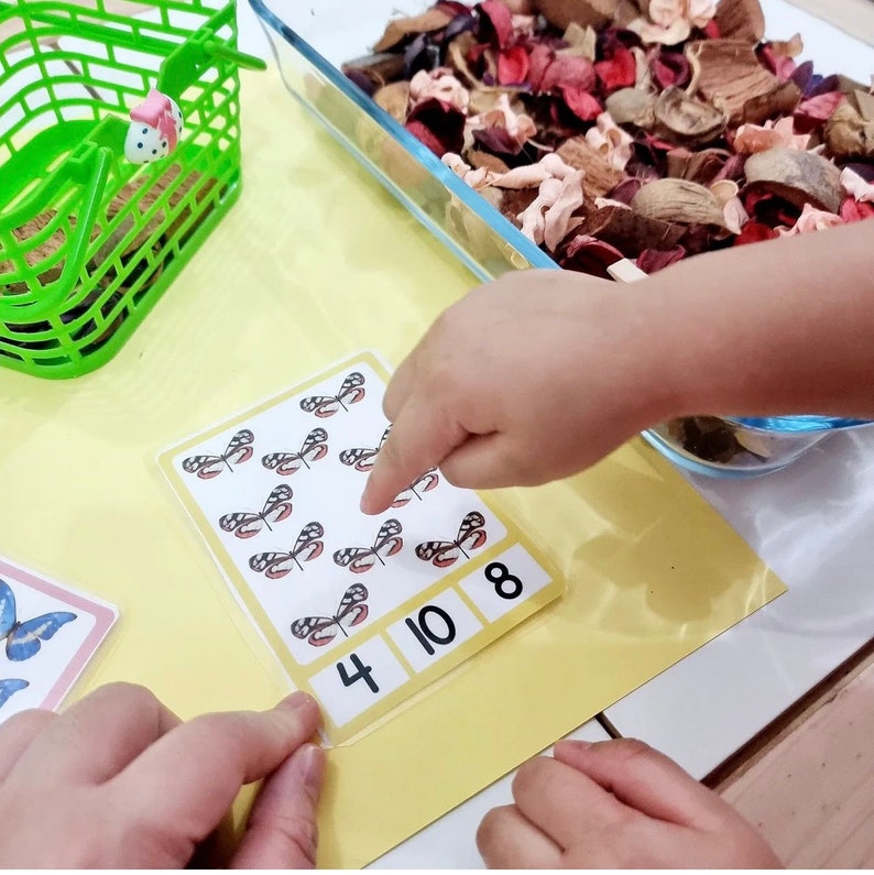 Butterfly Count and Clip Cards Montessori Printable - Etsy