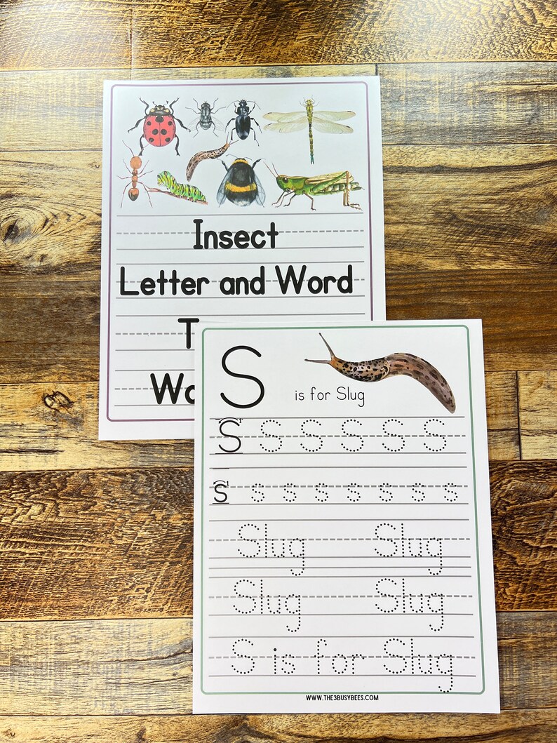 Insect Letter Tracing Worksheet • Insect Learning • Mini Beasts ...