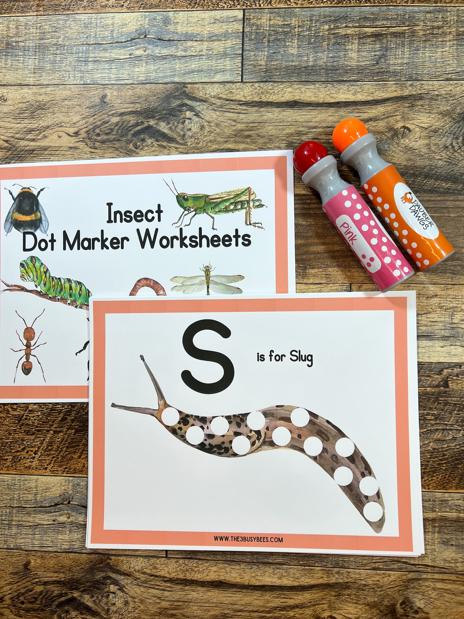 Insect Dot Marker Sheets • Montessori Printable • Do-a-dots • Mini ...