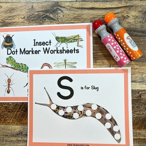 Insect Dot Marker Sheets • Montessori Printable • Do-a-dots • Mini ...