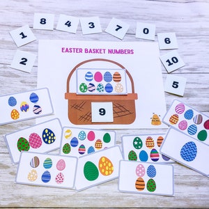 Easter Basket Counting Printable • Easter Printable • Number Printable ...