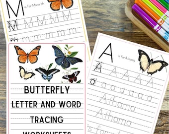 Life Cycle of a Butterfly Letter and Word Tracing • Montessori ...