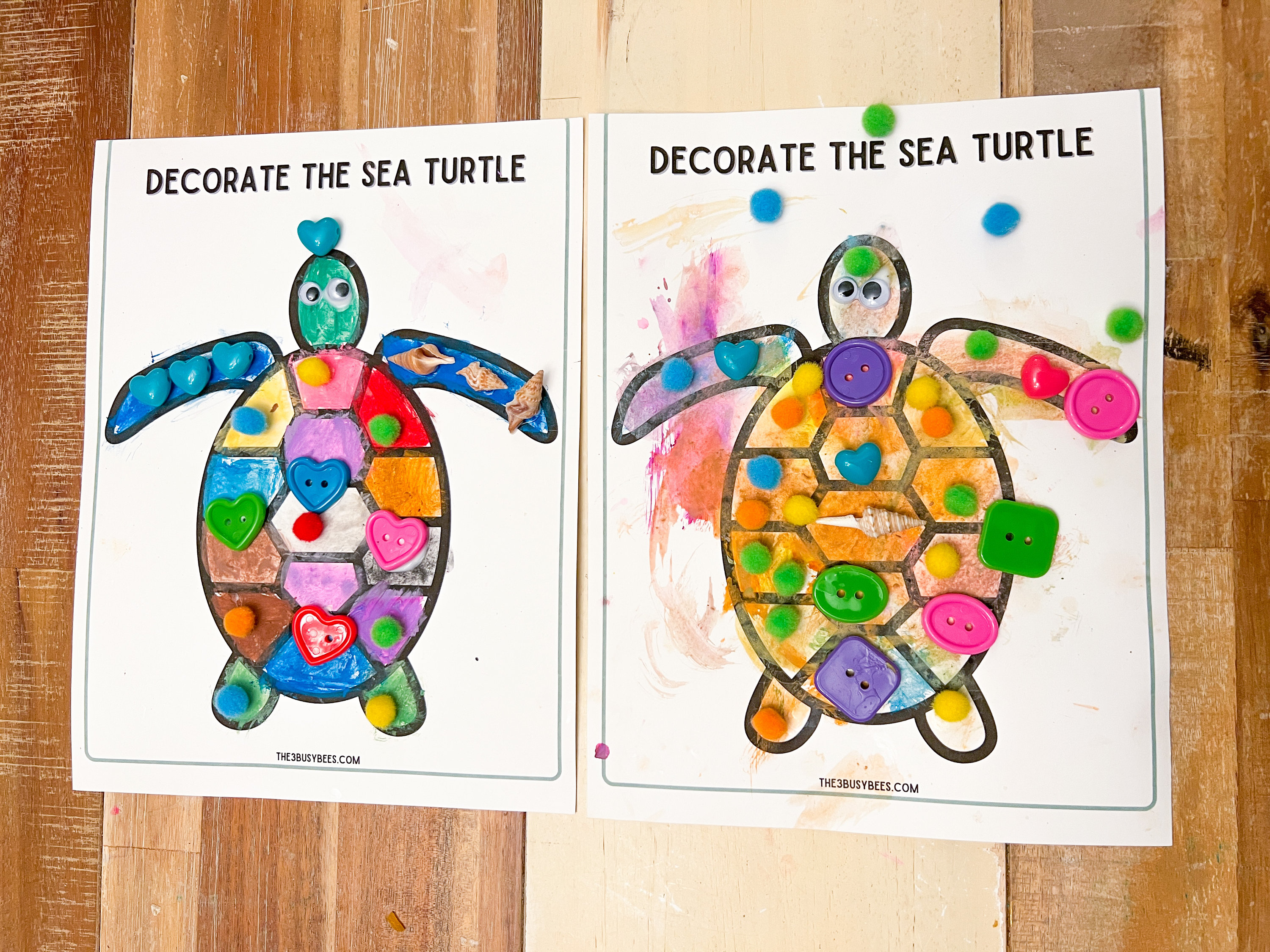 Decorate the Sea Turtle Printable / Art Activity / Preschool Learning ...