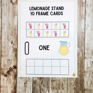 Lemonade 10 Frame Cards Printable Lemonade Number Learning - Etsy