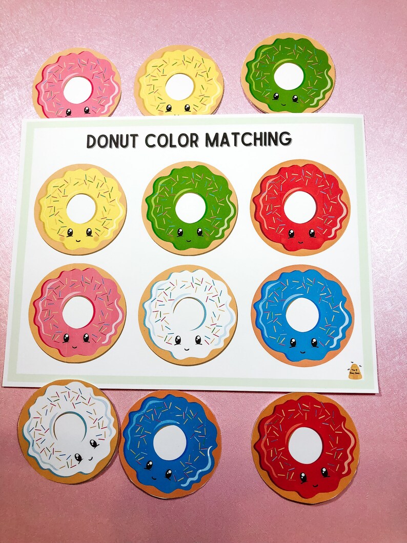 Donut Color Matching Printable • Preschool Printable • Homeschool ...