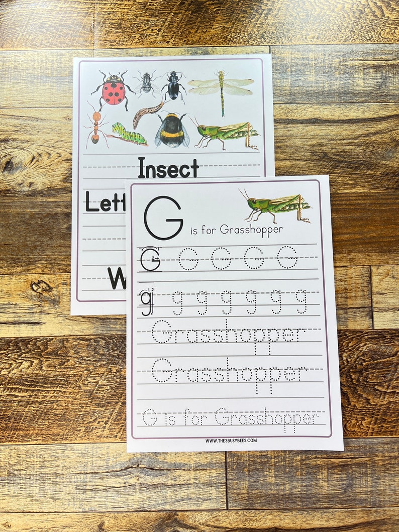 Insect Letter Tracing Worksheet • Insect Learning • Mini Beasts ...