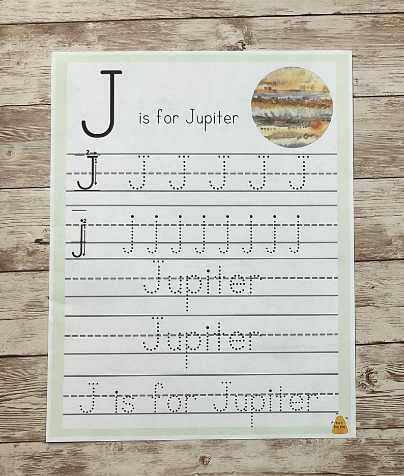 Solar System Letter and Word Tracing Solar System Learning - Etsy