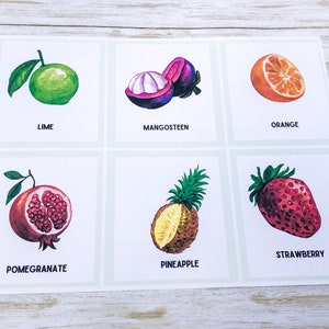 Tropical Fruit Flash Cards • Montessori Printable • Educational ...