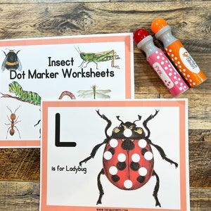 Insect Dot Marker Sheets • Montessori Printable • Do-a-dots • Mini ...