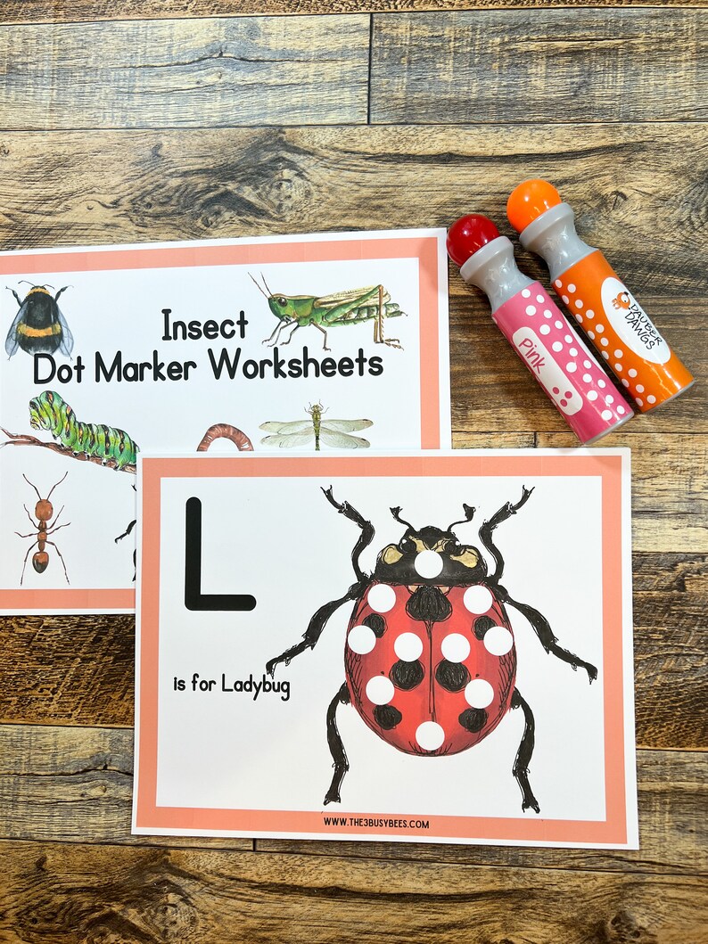 Insect Dot Marker Sheets Montessori Printable Do-a-dots - Etsy