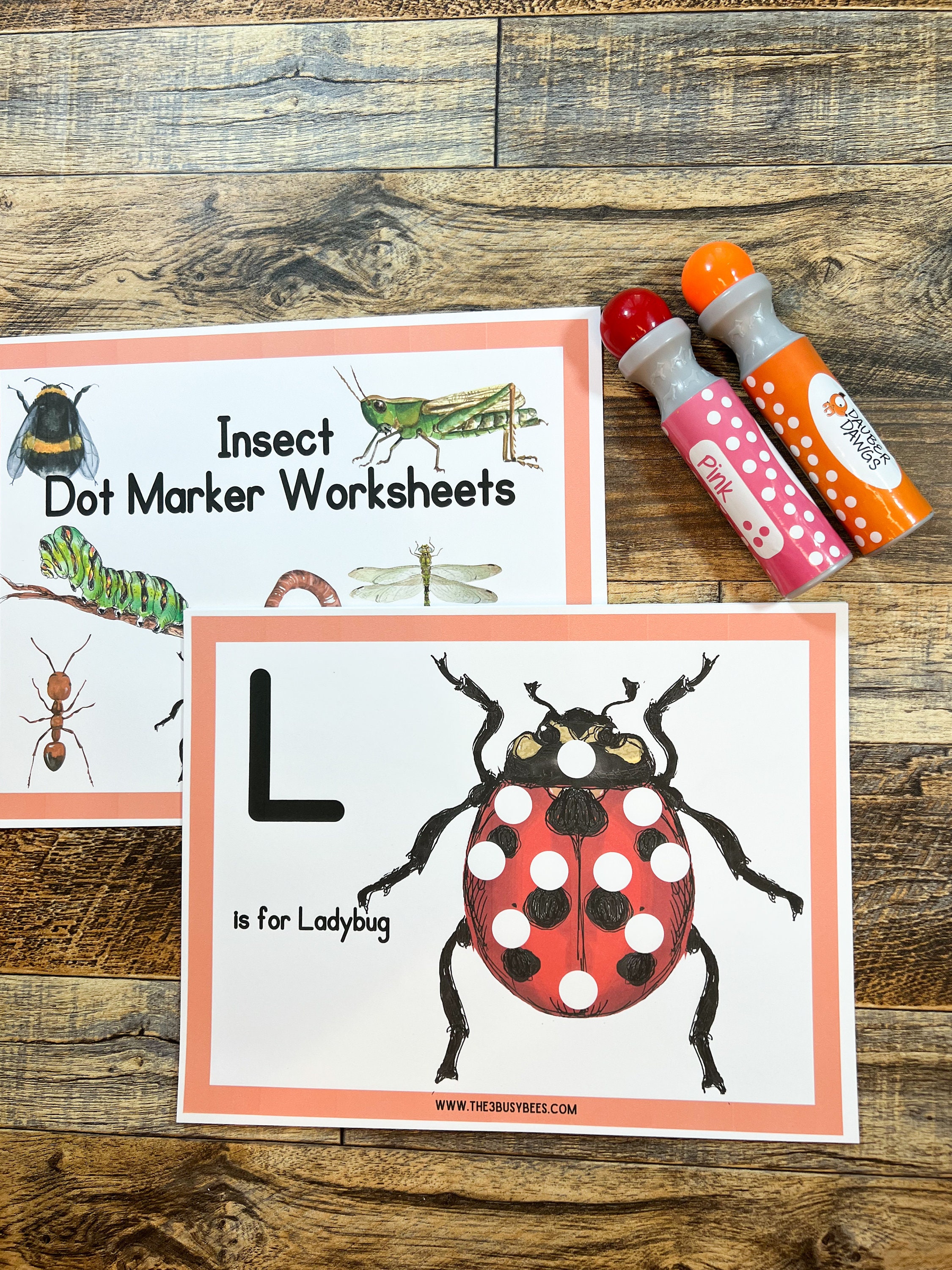 Insect Dot Marker Sheets Montessori Printable Do-a-dots - Etsy