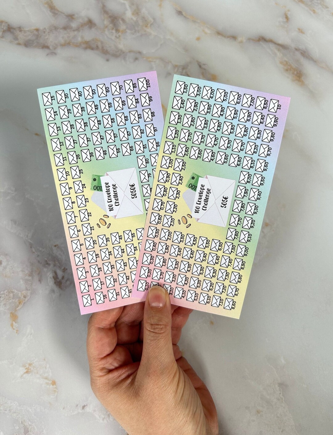 100 Envelope Savings Challenge Suitable for A6 Envelope 100 Envelope ...