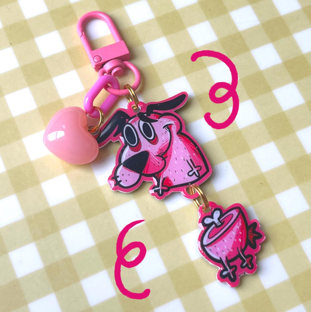 Courage the Cowardly Dog - KEYCHAIN - Etsy