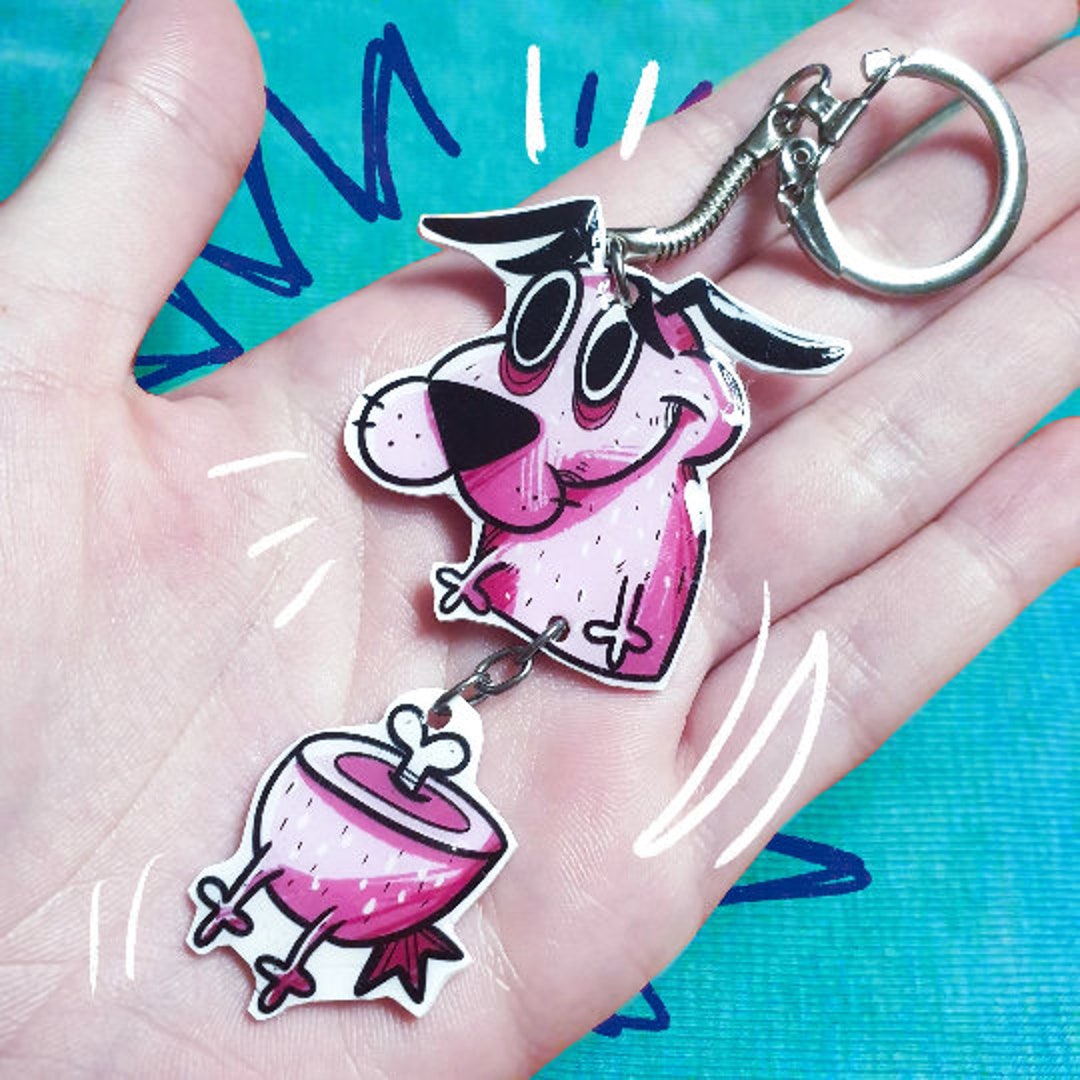 Courage the Cowardly Dog KEYCHAIN - Etsy
