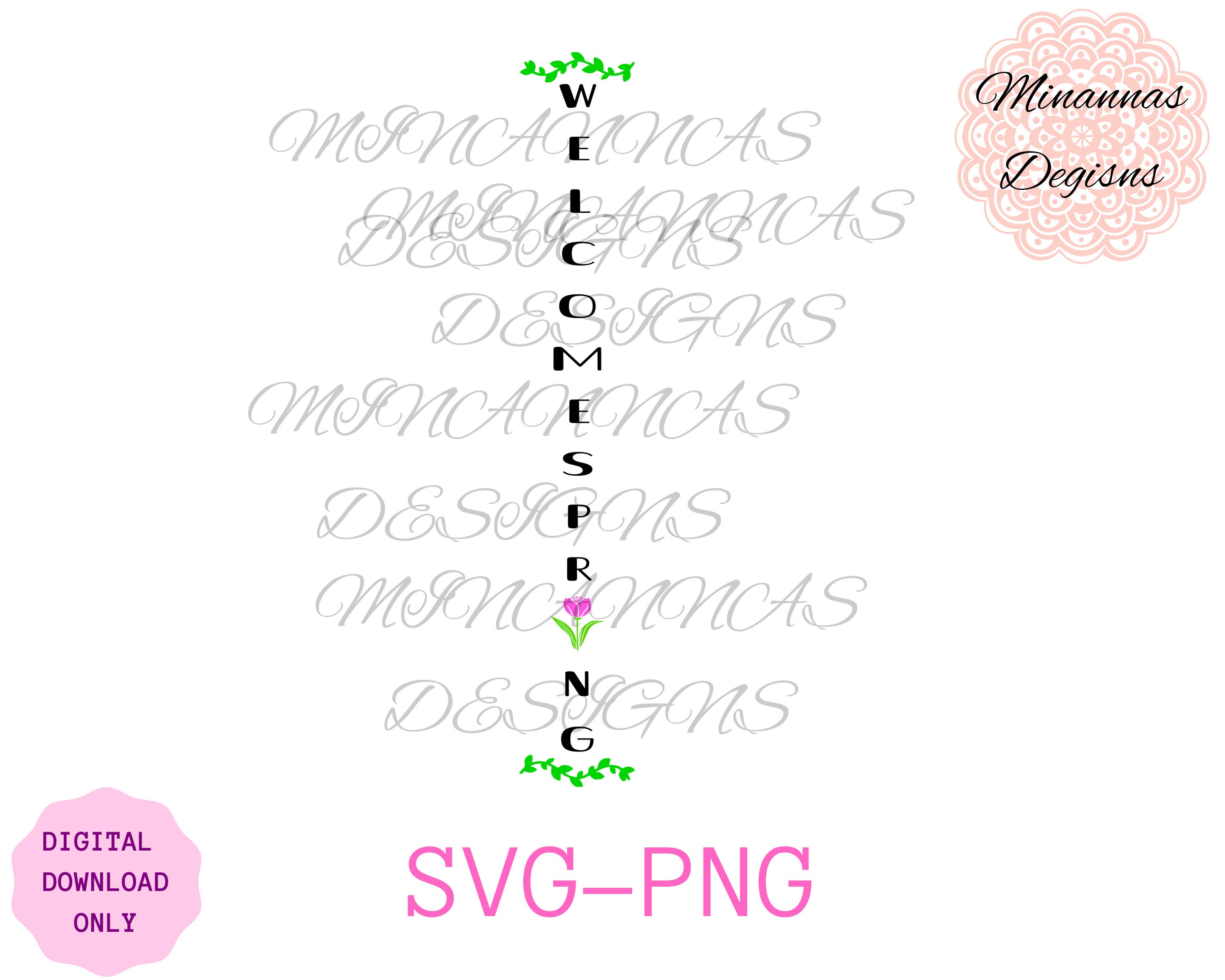 Welcome Spring Porch Sign Svg - Etsy