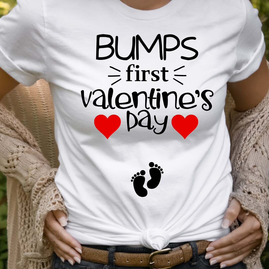 Bumps First Valentine's Day Digital Downloadbaby Announcement Design ...