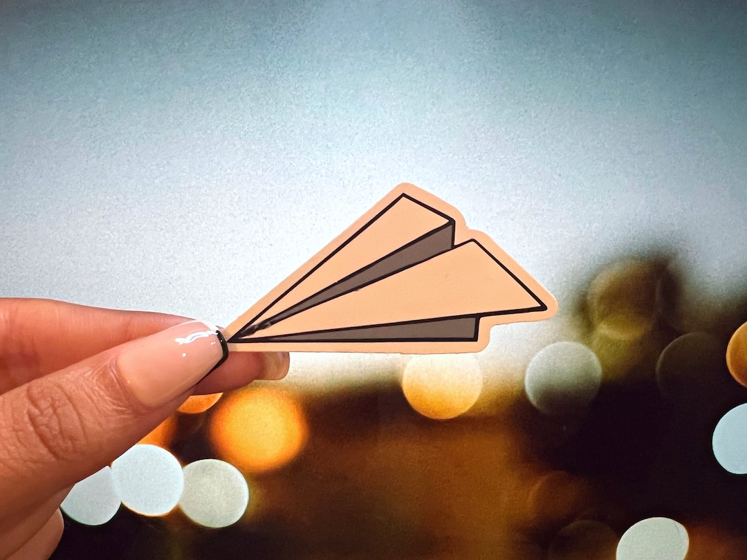 Paper Airplane Sticker Origami Sticker Waterproof Sticker - Etsy