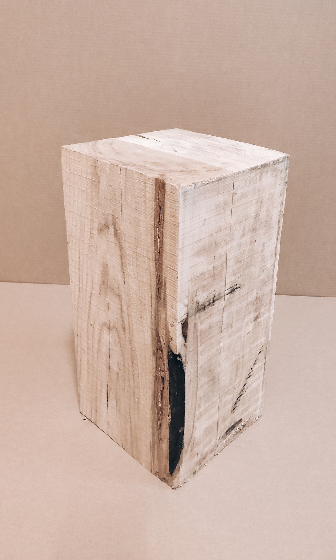 Wooden Oak Cube Wooden Stump Oak Block Fully Natural Raw Crude Material ...
