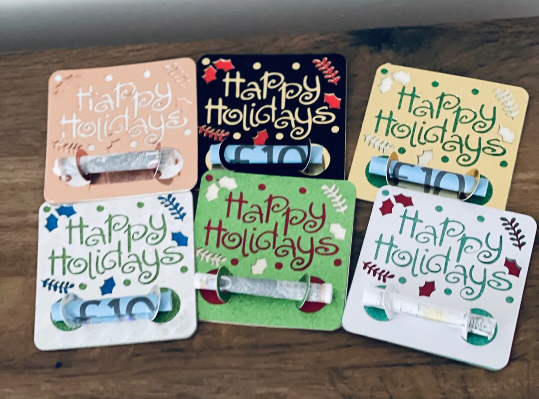 Happy Holidays Money Card for Christmas Money Gift Christmas Gift 6 ...