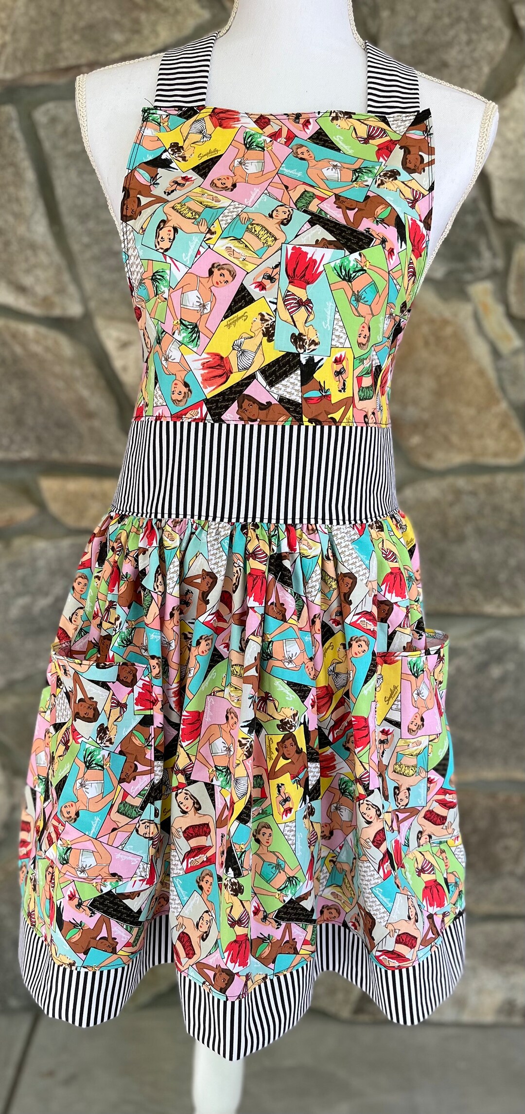 Adult Handmade Apron Bathing Beauties 'pin - Etsy