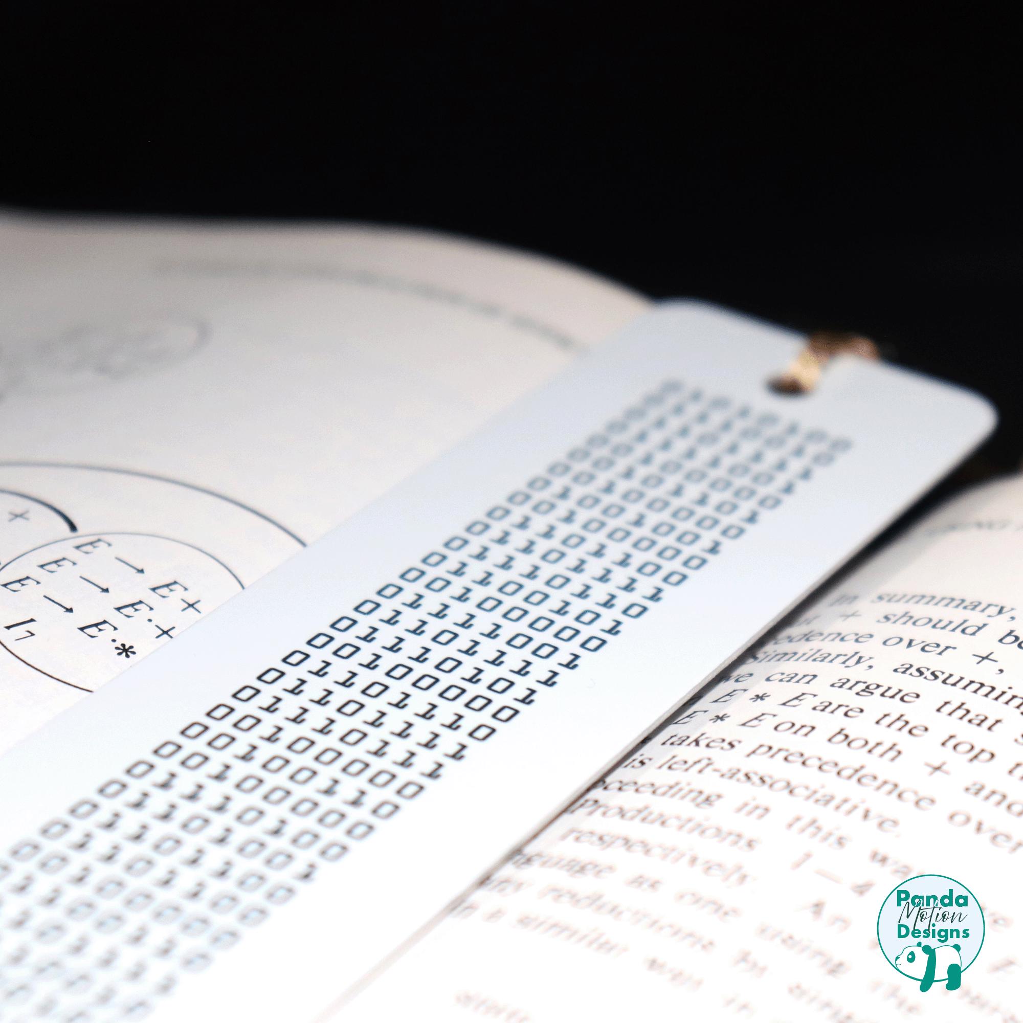 Custom Binary Code Aluminum Bookmark – Personalized Gift - Etsy