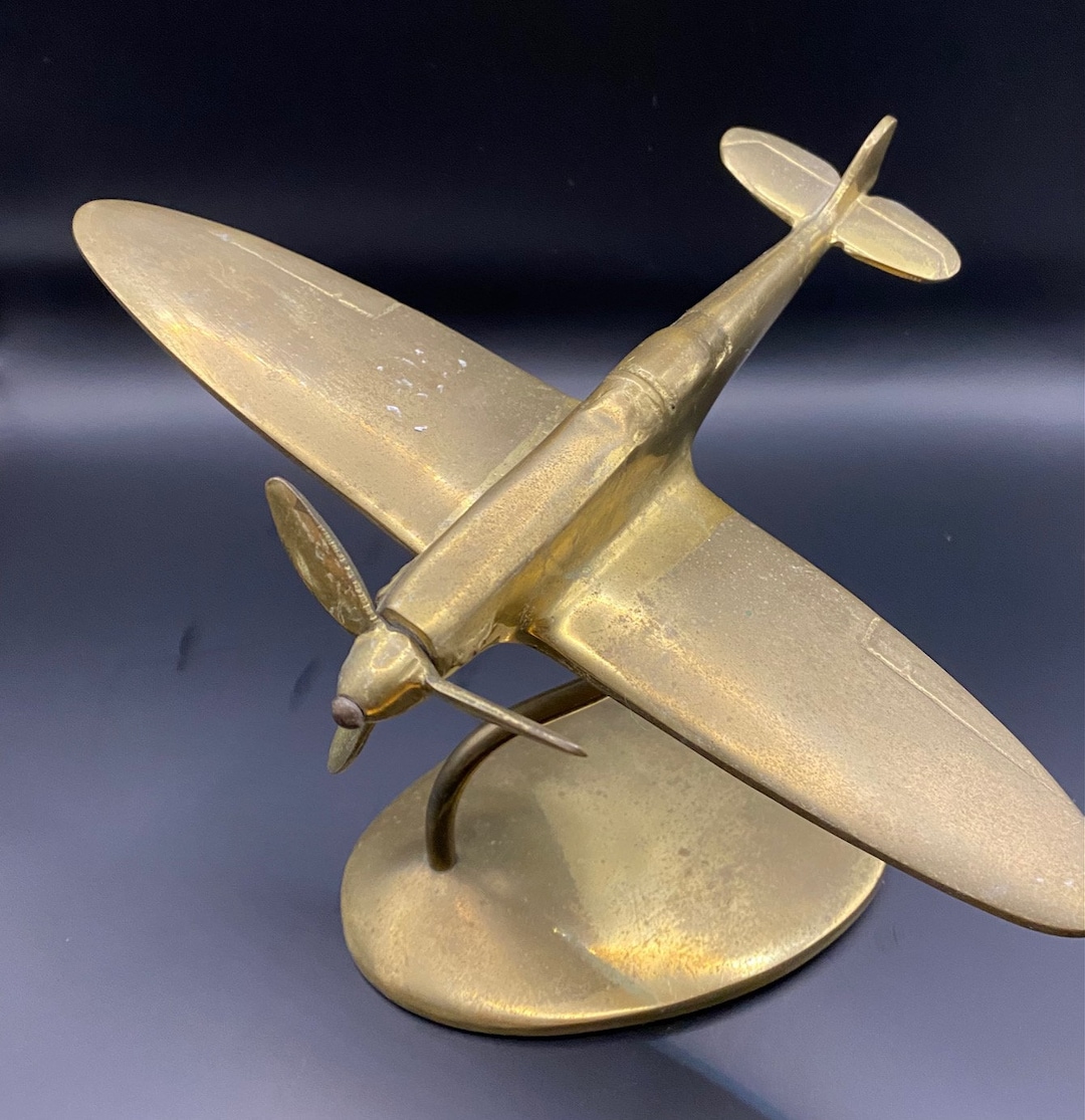 Larger Solid Brass WW2 Spitfire Fighter Plane - Etsy