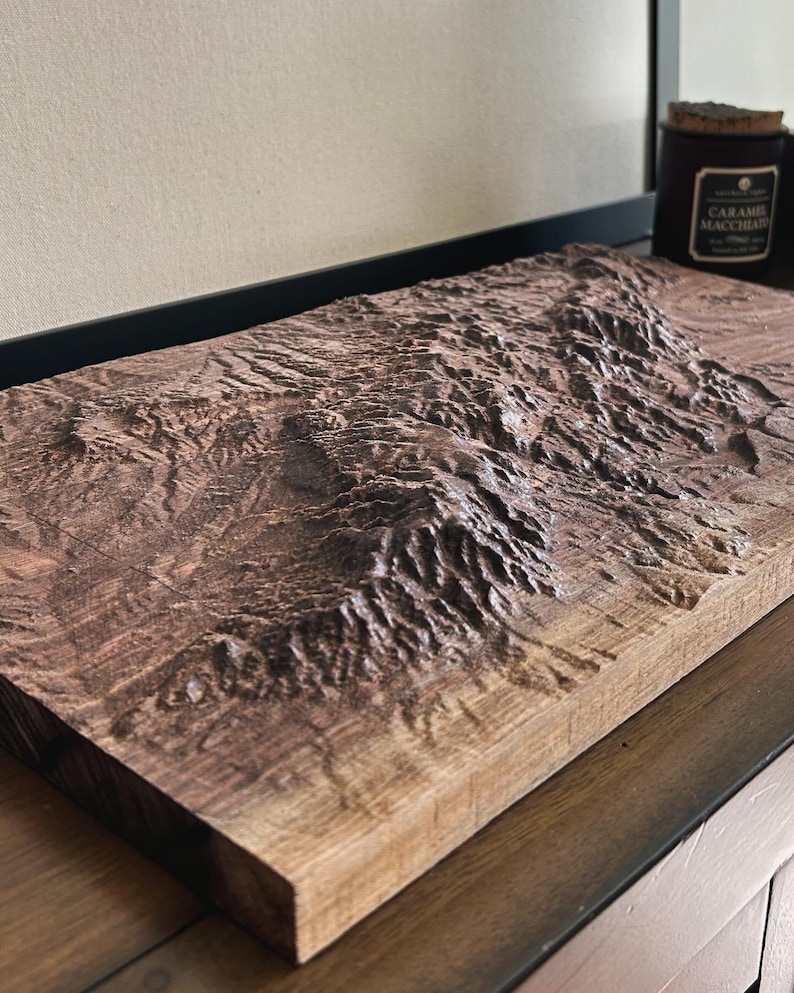 Custom 3D Wooden Topographical Maps/wall Art/cnc Modeling/wall Art - Etsy