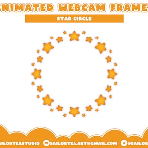 Star Circle Animated Webcam Frame P2U Overlay Screen - Etsy
