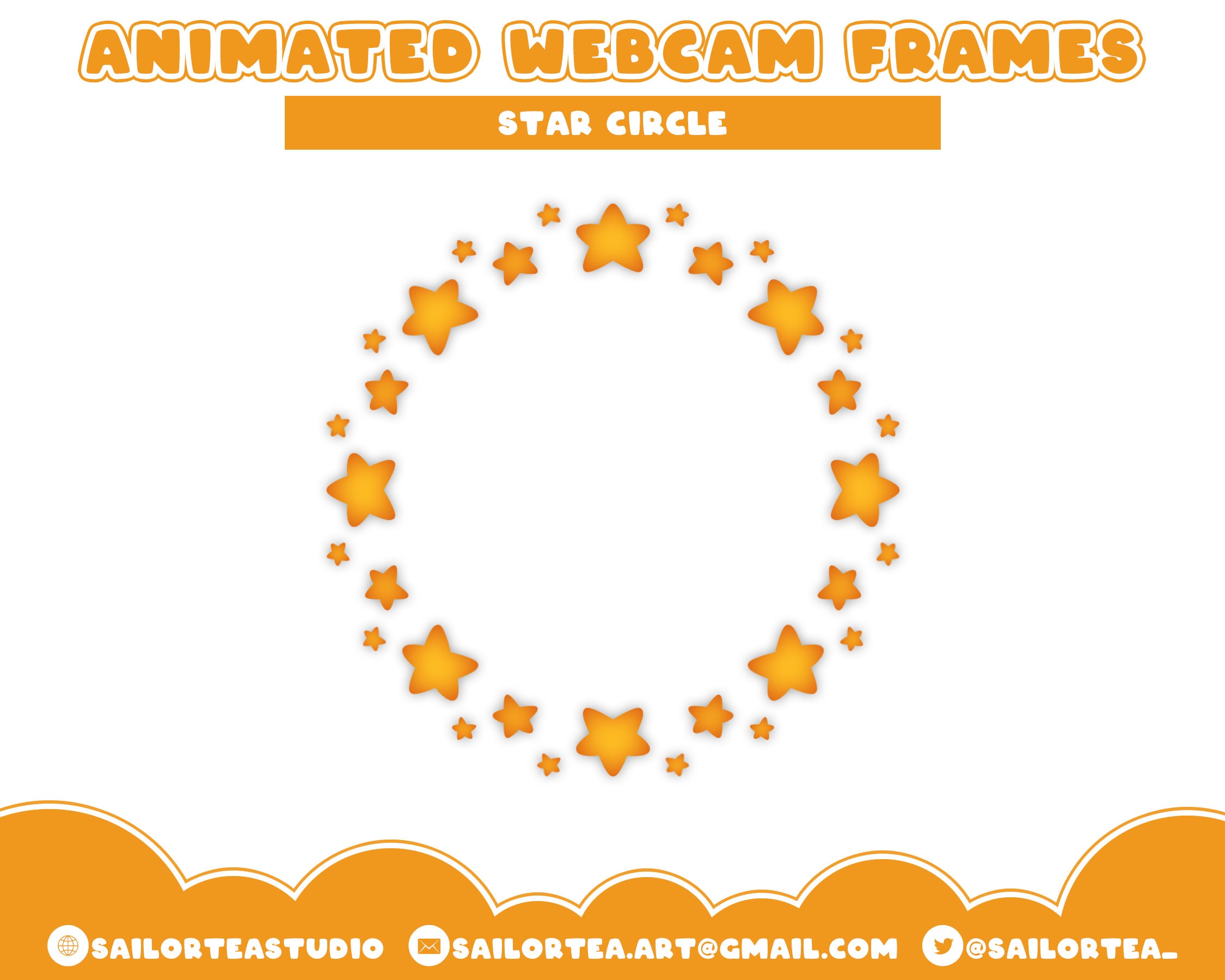 Star Circle Animated Webcam Frame P2U Overlay, Screen, Stream, Facecam ...