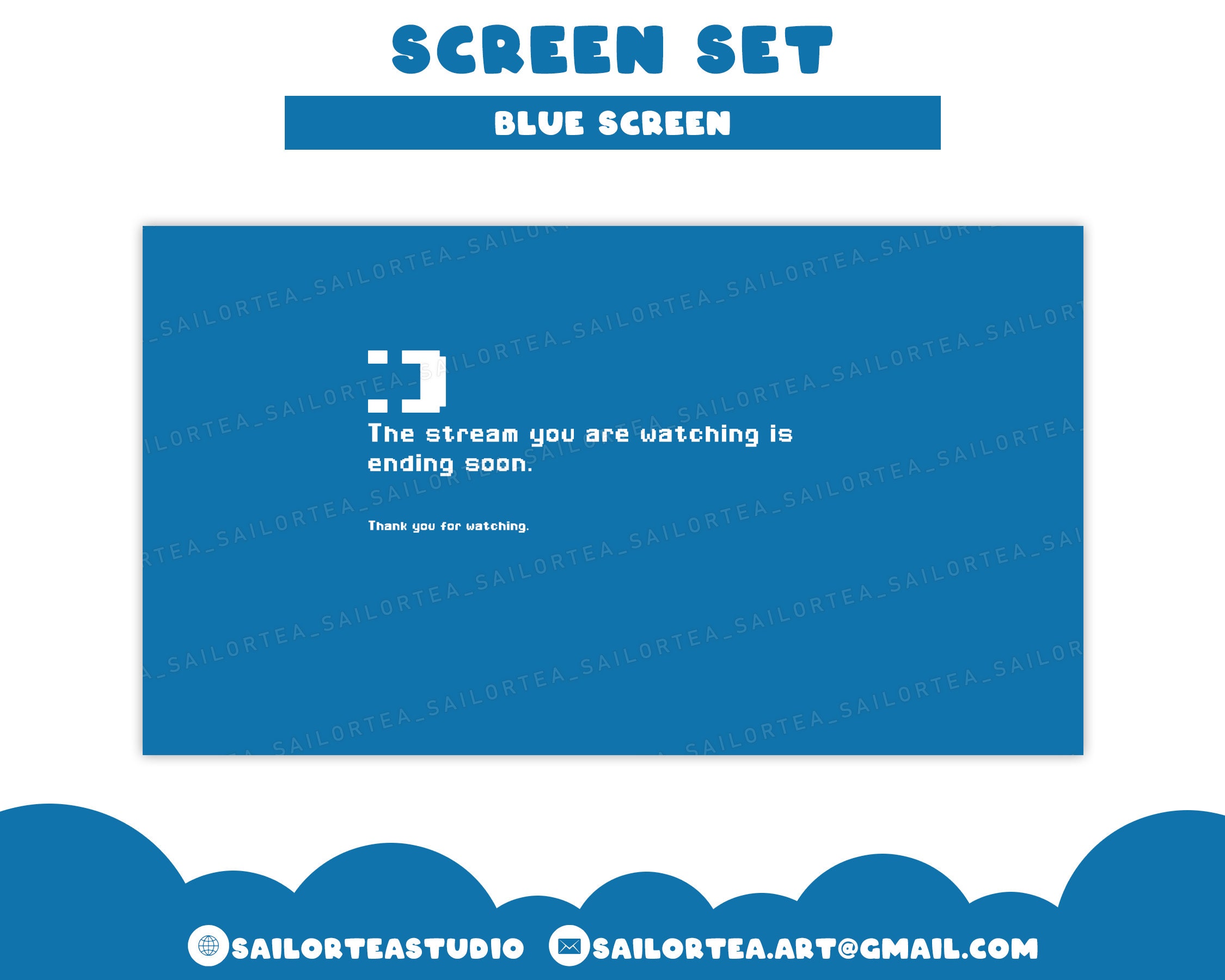 Blue Screen Error Set | Free on Ko-fi | P2U Premade Twitch Youtube ...