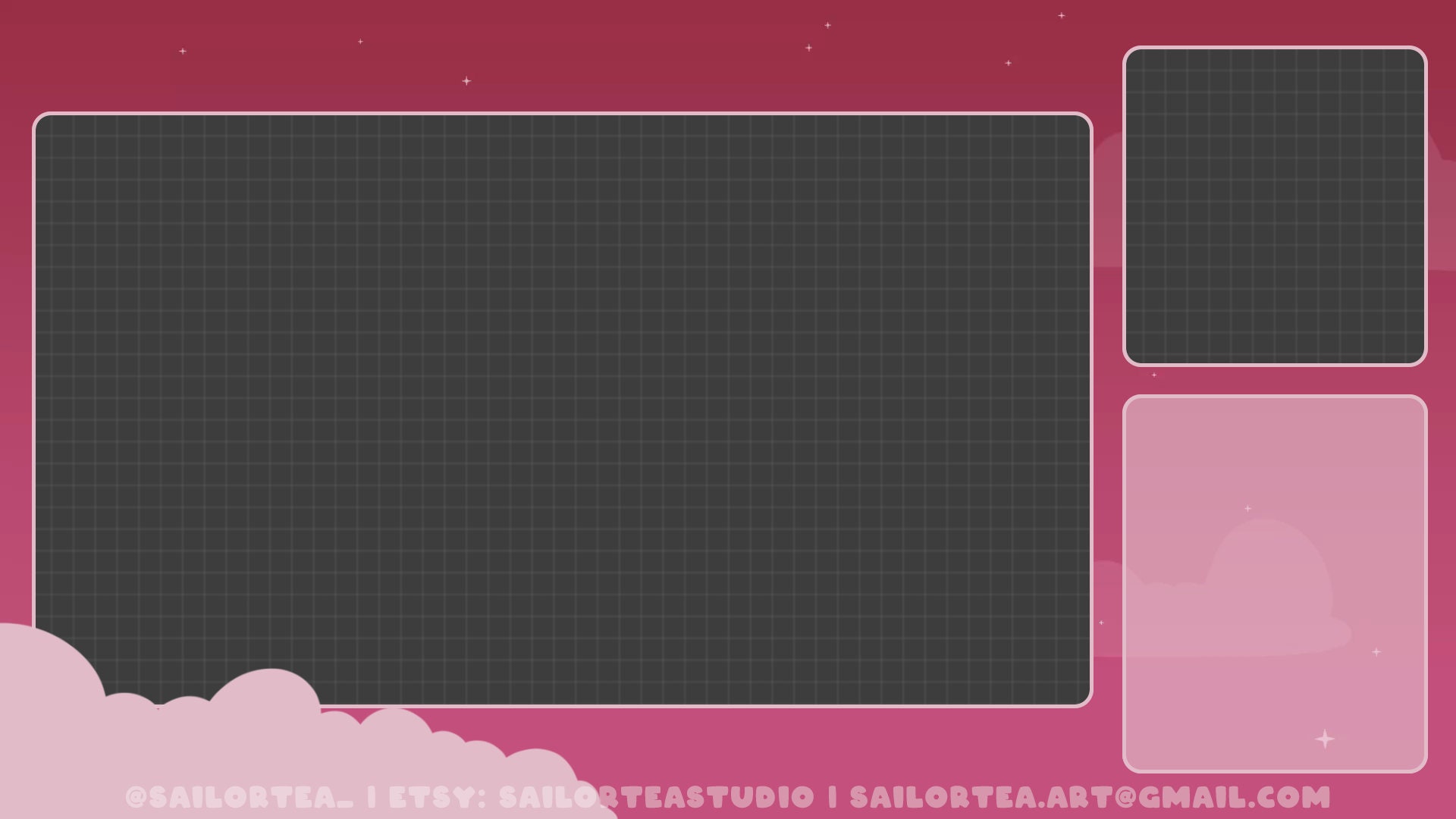 Animated Pink Sky Overlay Set | P2U Premade Pack Package Twitch Youtube ...