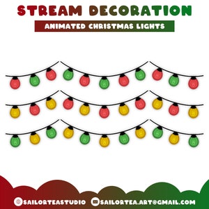 Christmas Light Set Animated Stream Decoration | P2U Overlay Pack ...