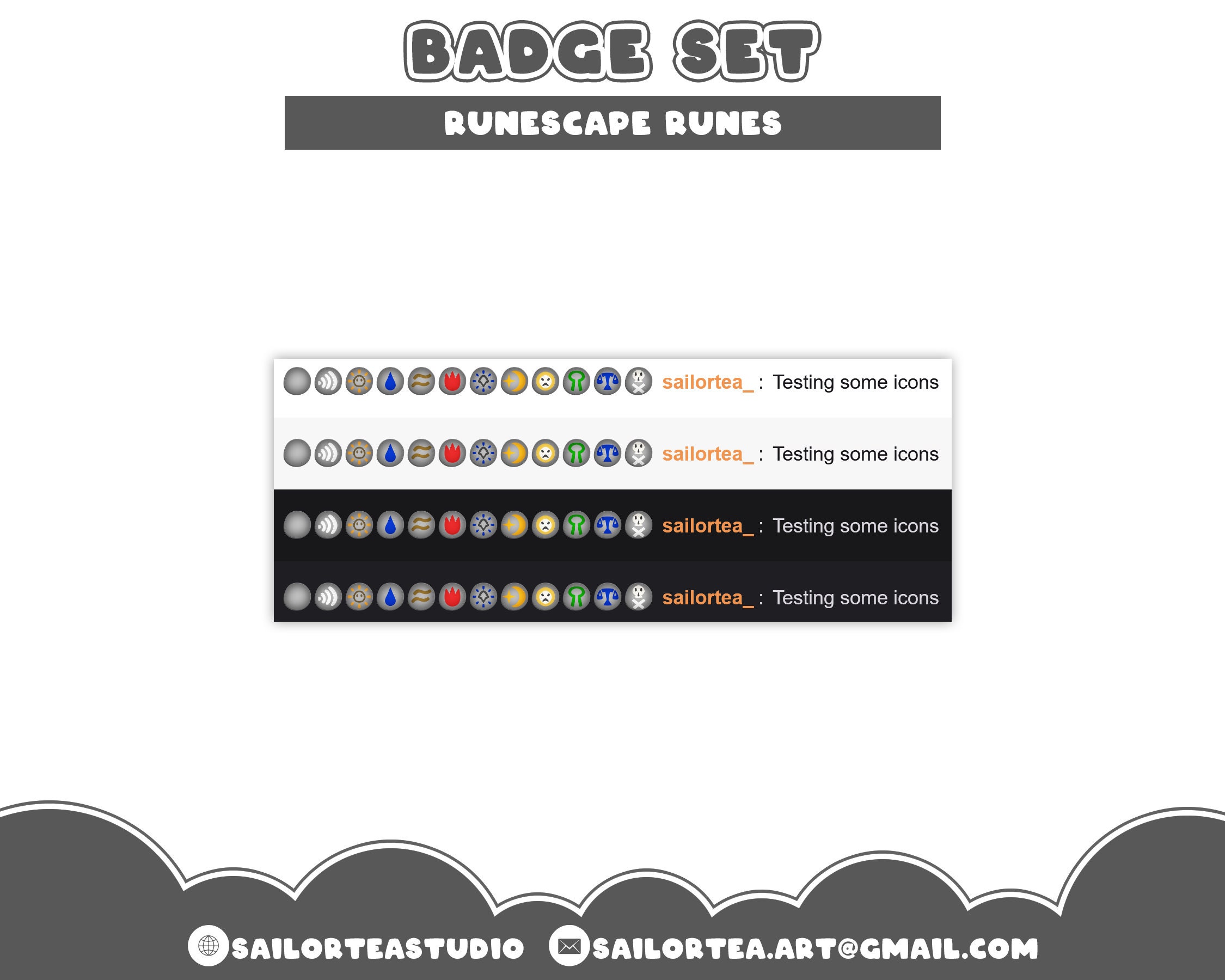 Runescape Rune Badge Set | P2U Twitch Youtube Discord Pack Package ...