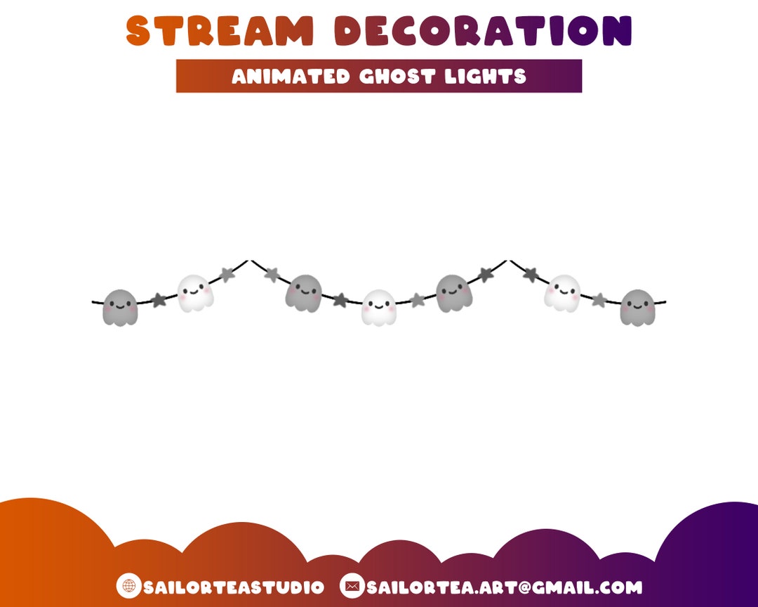 Animated Ghost Lights Stream Decoration | P2U Premade Set Pack Overlay ...