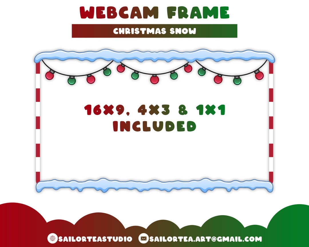 Christmas Snow Webcam Frame | P2U Premade Twitch Discord Youtube ...