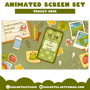 Animated Froggy Desk Screen Set | P2U Premade Pack Package Twitch ...