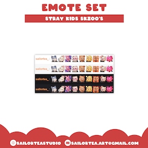 Stray Kids Skzoo Emote Set | P2U Premade Pack Package Twitch Youtube ...