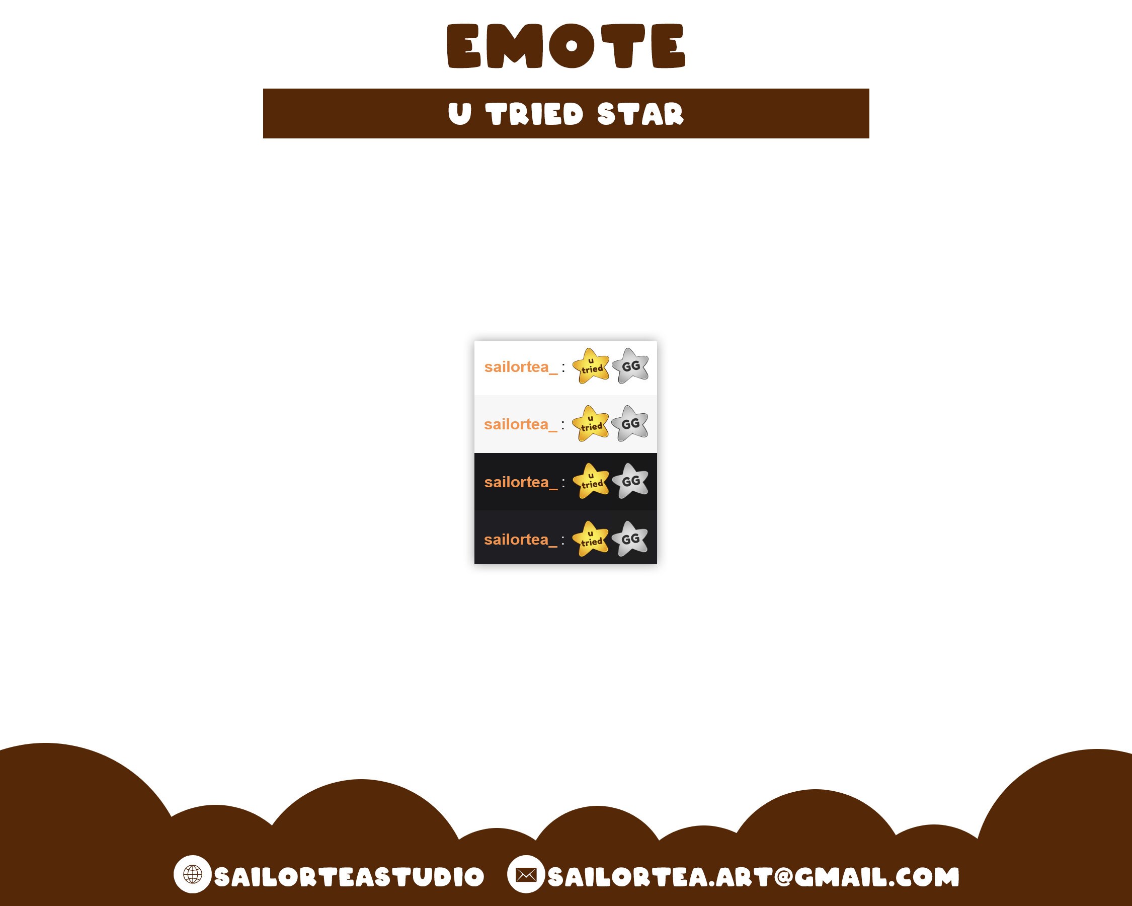 U Tried Star Emote Set P2U Twitch Discord Youtube Emotes You Meme Silly ...