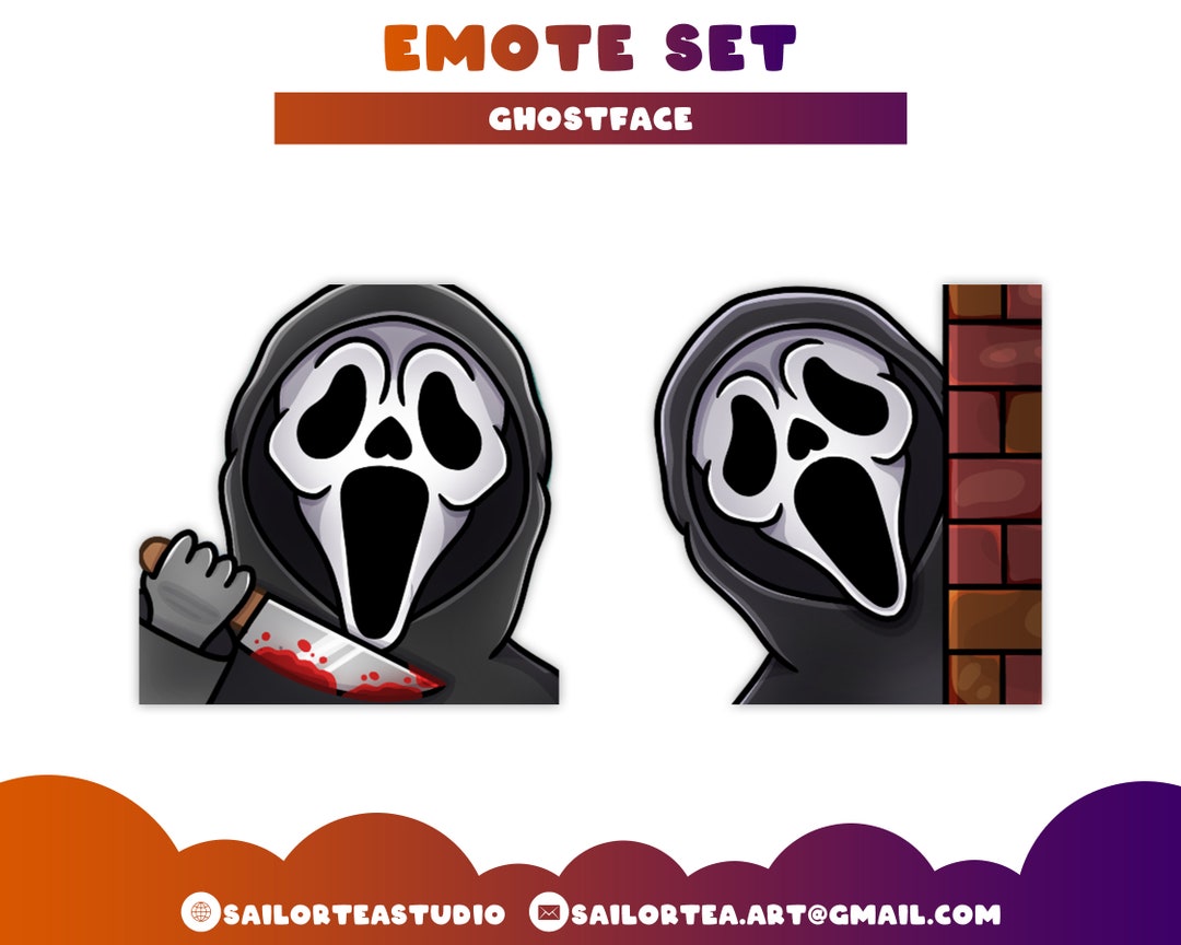 Ghostface Emote Set P2U Twitch Youtube Discord Pack Package DBD Scream ...