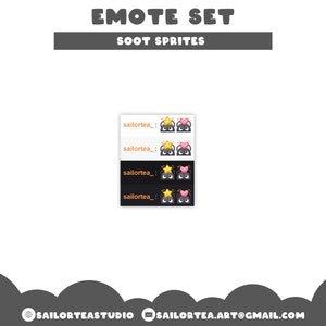 Heart & Star Soot Sprite Emote Set | Twitch Youtube Discord P2U Premade ...