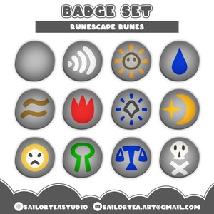Runescape Rune Badge Set | P2U Twitch Youtube Discord Pack Package ...