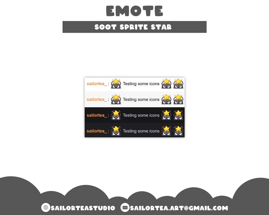 Star Soot Sprite Emote | Twitch Youtube Discord P2U Premade Emotes ...