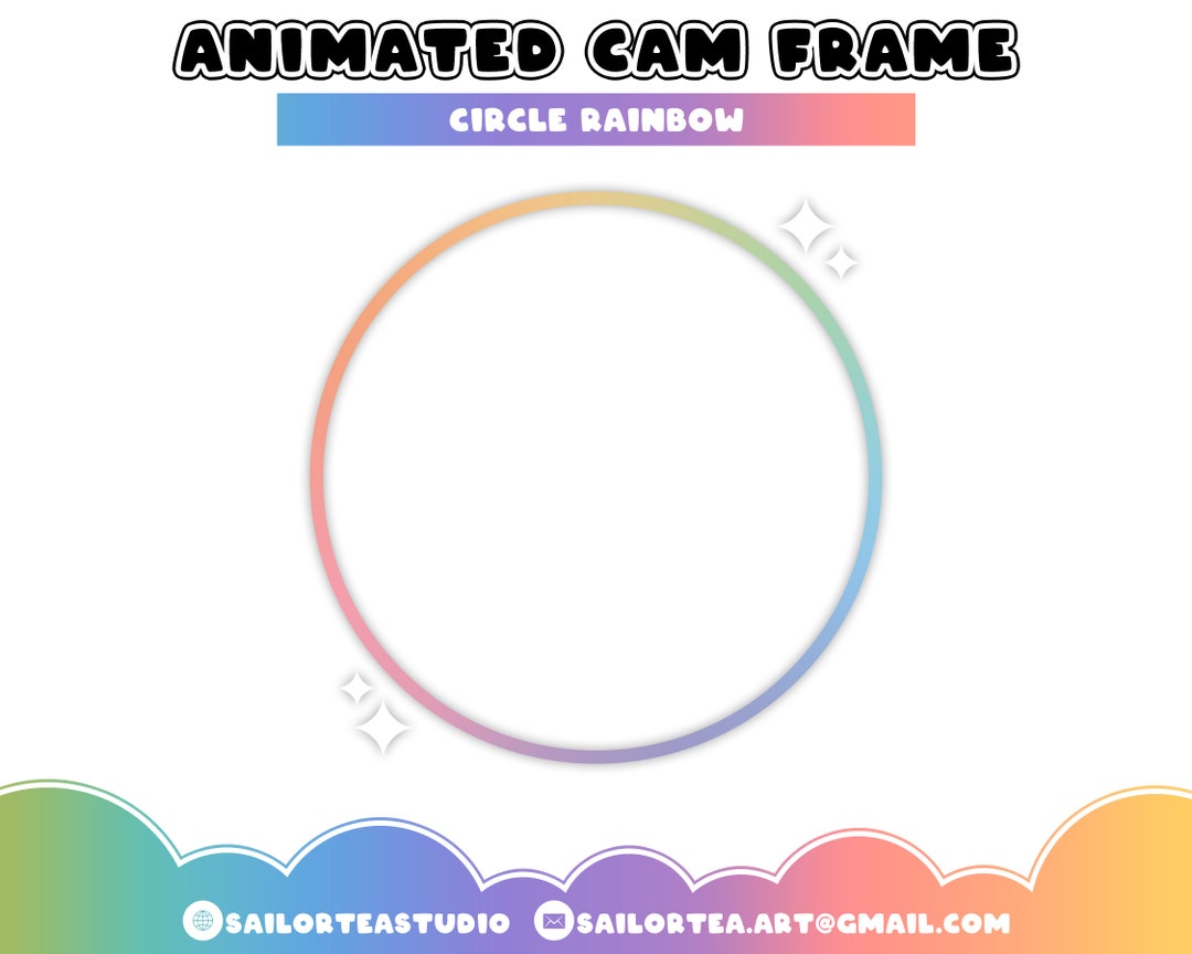Rainbow Circle Animated Webcam Frame | P2U Overlay, Screen, Stream ...