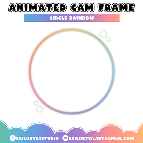 Twitch Animated Webcam Overlay /circle / Frame / Rainbow - Etsy