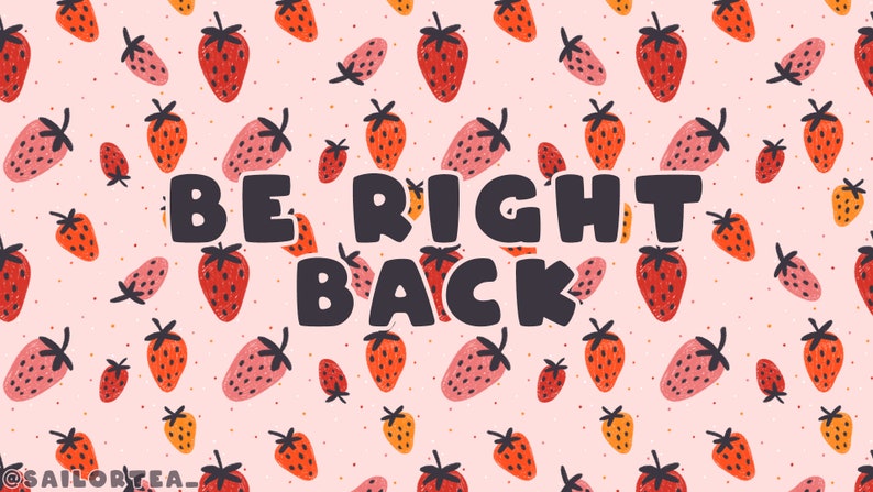 Strawberry Animated Overlay Set | P2U Twitch, Youtube, Scenes, Premade ...